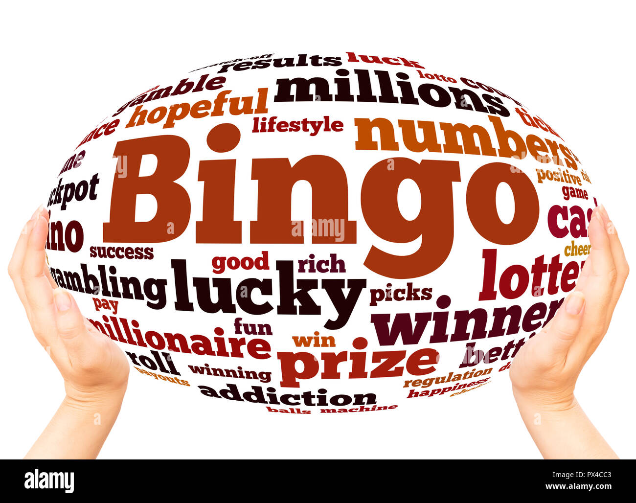 Bingo word cloud hand sphere concept on white background Stock Photo ...