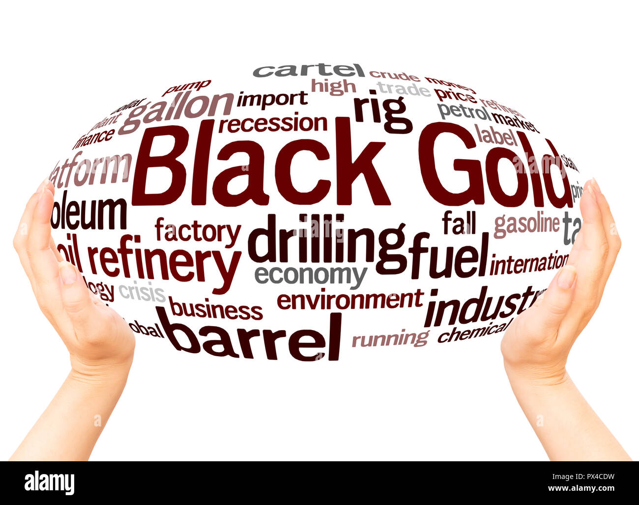 Black Gold word cloud hand sphere concept on white background Stock ...