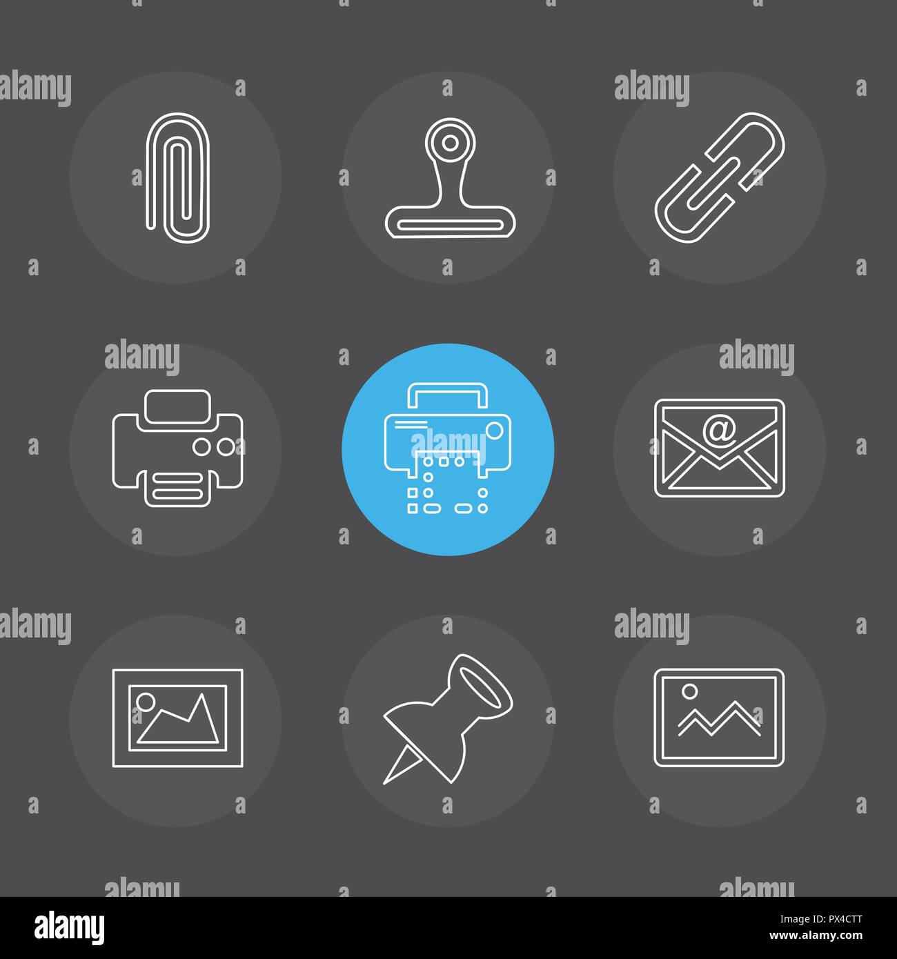 images , printer , messages , pin , clip , badge , clipboard , print ...