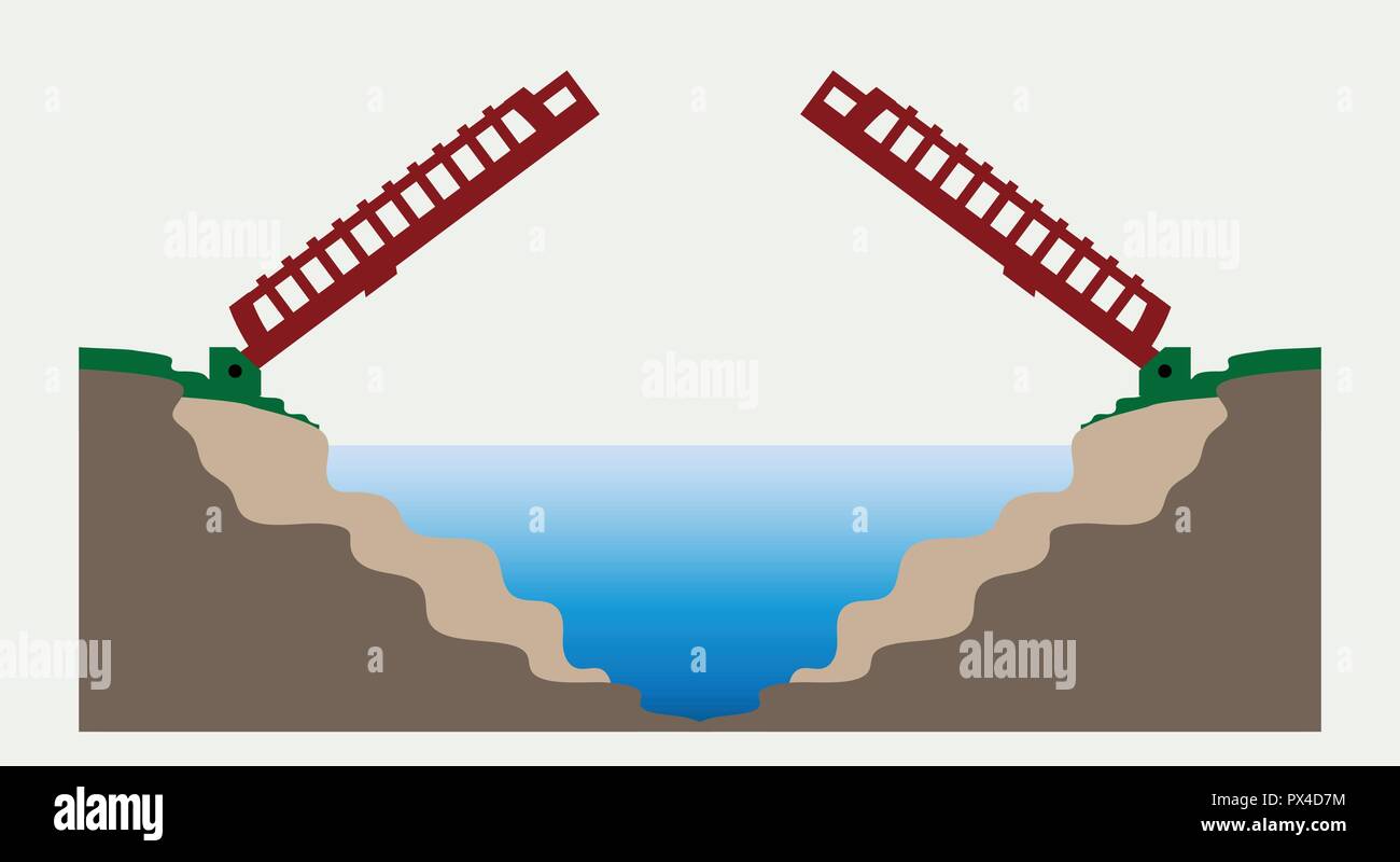 Open bridge with nature landscape vector Stock Vector Image & Art - Alamy