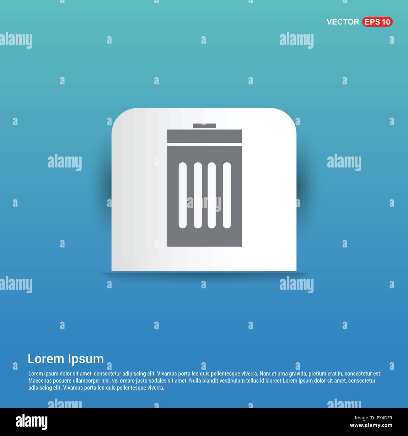 Trash icon - Blue Sticker button Stock Vector Image & Art - Alamy