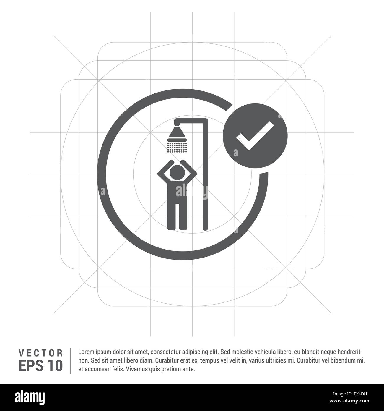 Swimming Pool Shower Icon Stock Vector Image & Art - Alamy