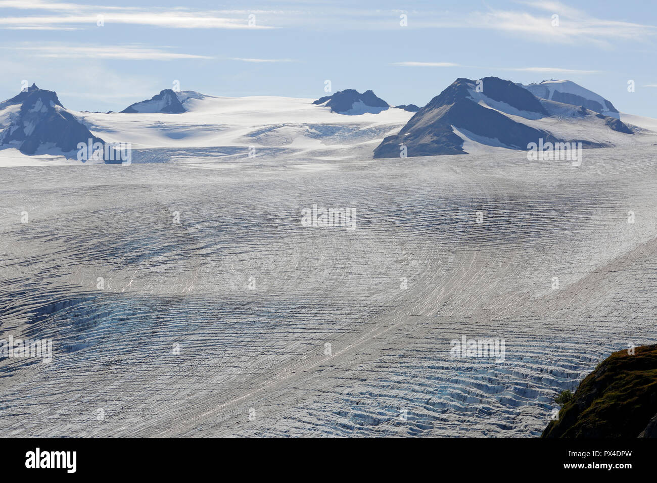 View of the Harding Ice Field from the Trail Seward Alaska Stock Photo ...