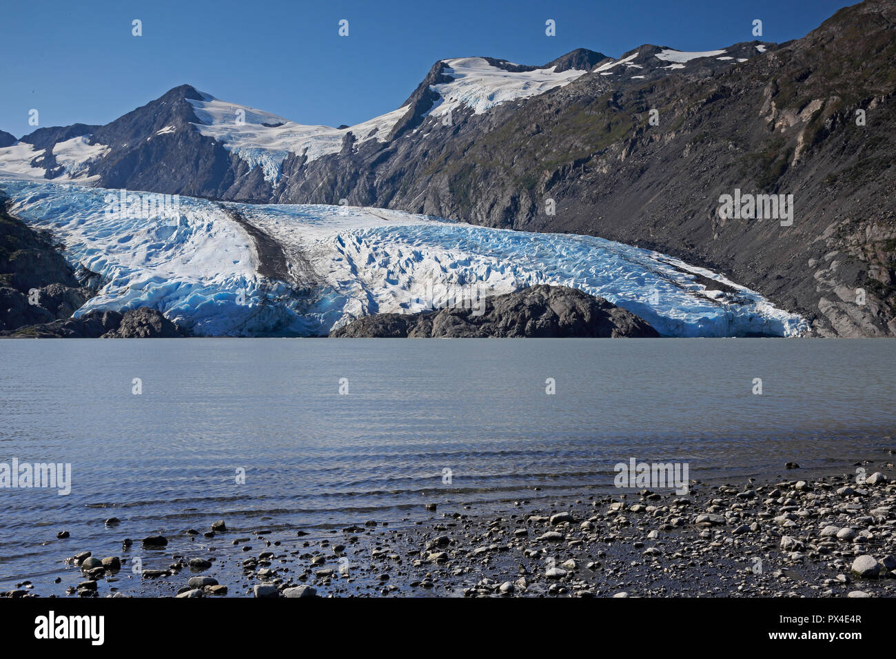 View of the Portage Glacier Alaska Stock Photo - Alamy