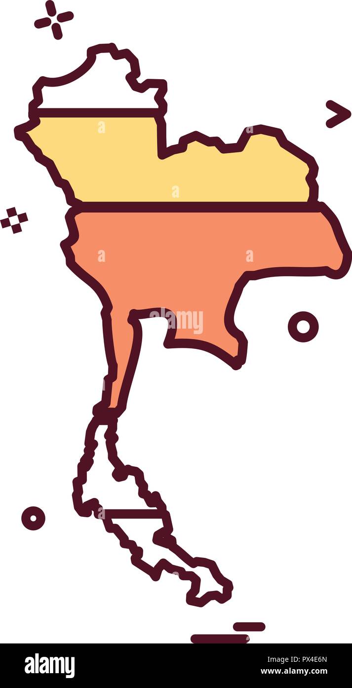 Thailand map icon design vector Stock Vector Image & Art - Alamy