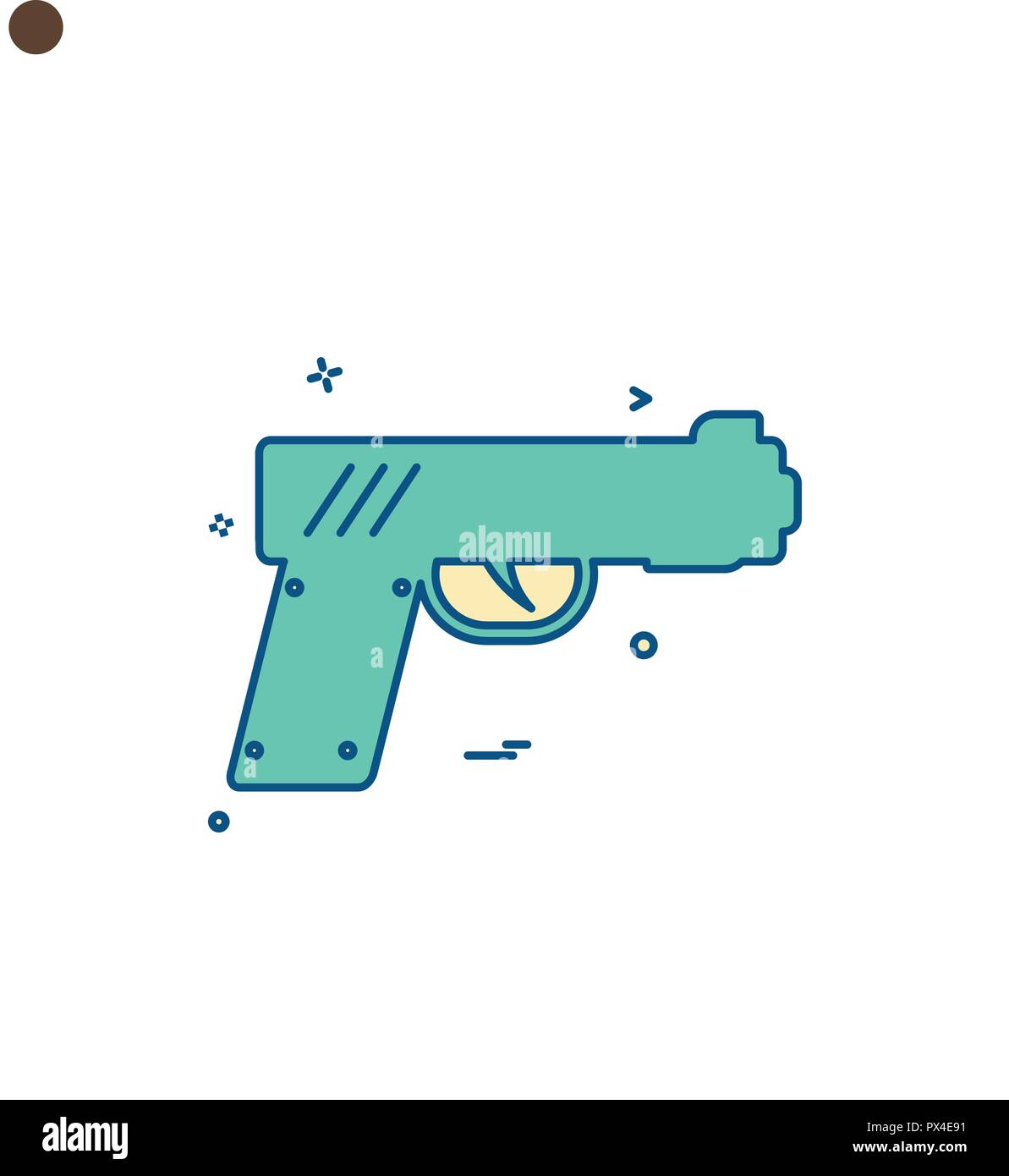 gun pistol police weapon icon vector design Stock Vector Image & Art ...