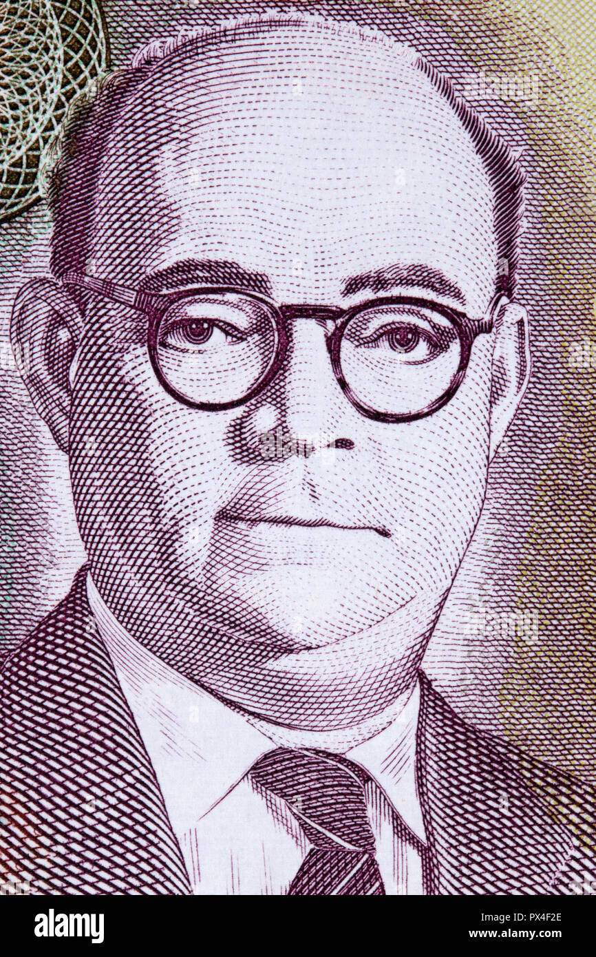 Noel Newton Nethersole portrait from Jamaican money Stock Photo - Alamy