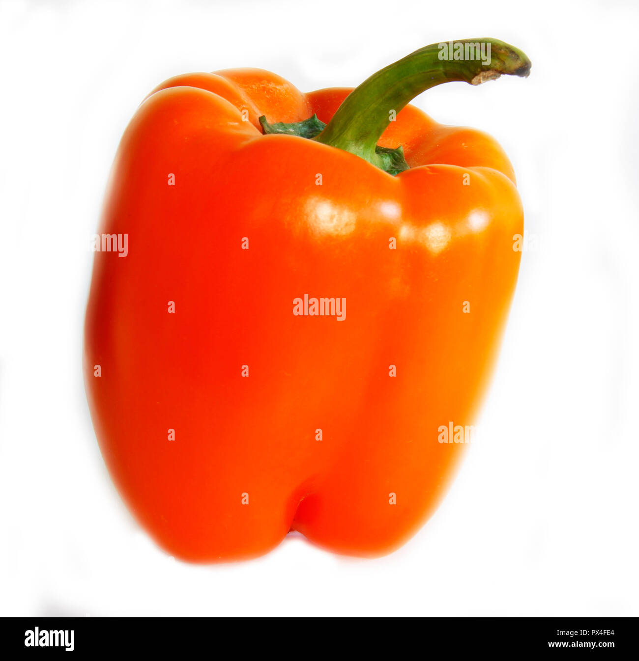 Red sweet pepper isolated on the white background Stock Photo - Alamy