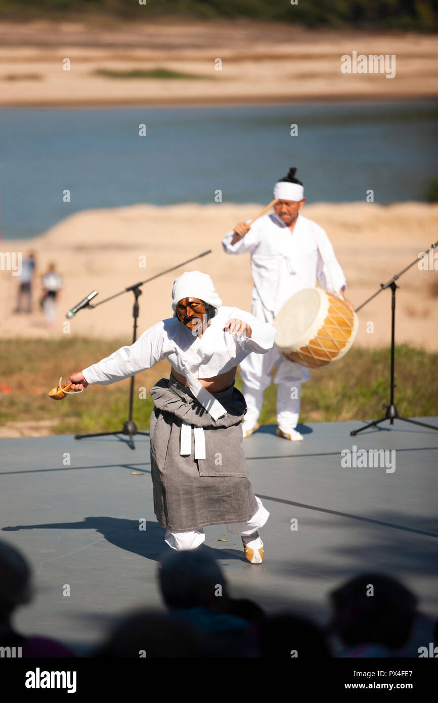 Traditional masque performance Talchum(hahoe mask dance drama) in ...