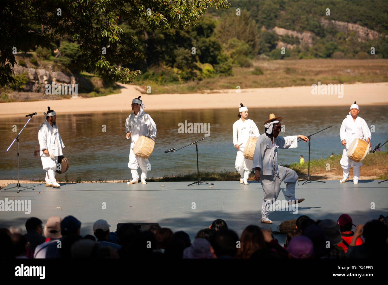 Traditional masque performance Talchum(hahoe mask dance drama) in ...
