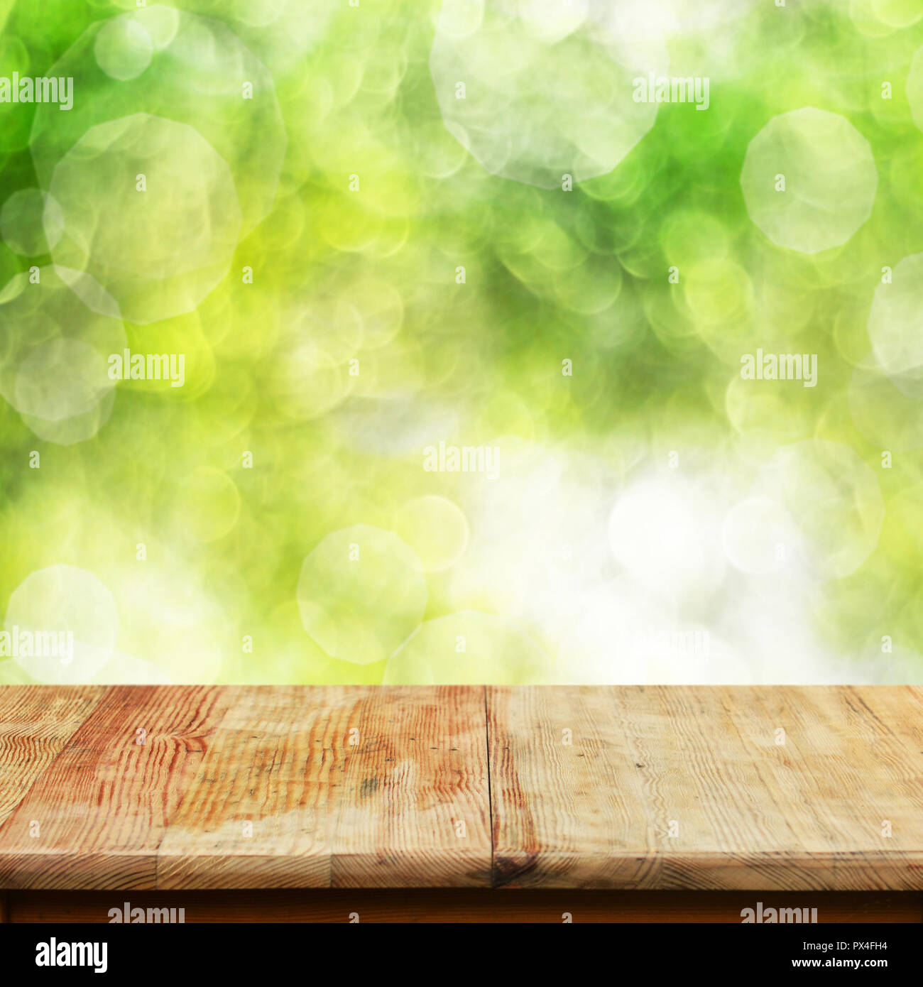 Empty table for display montages Stock Photo - Alamy