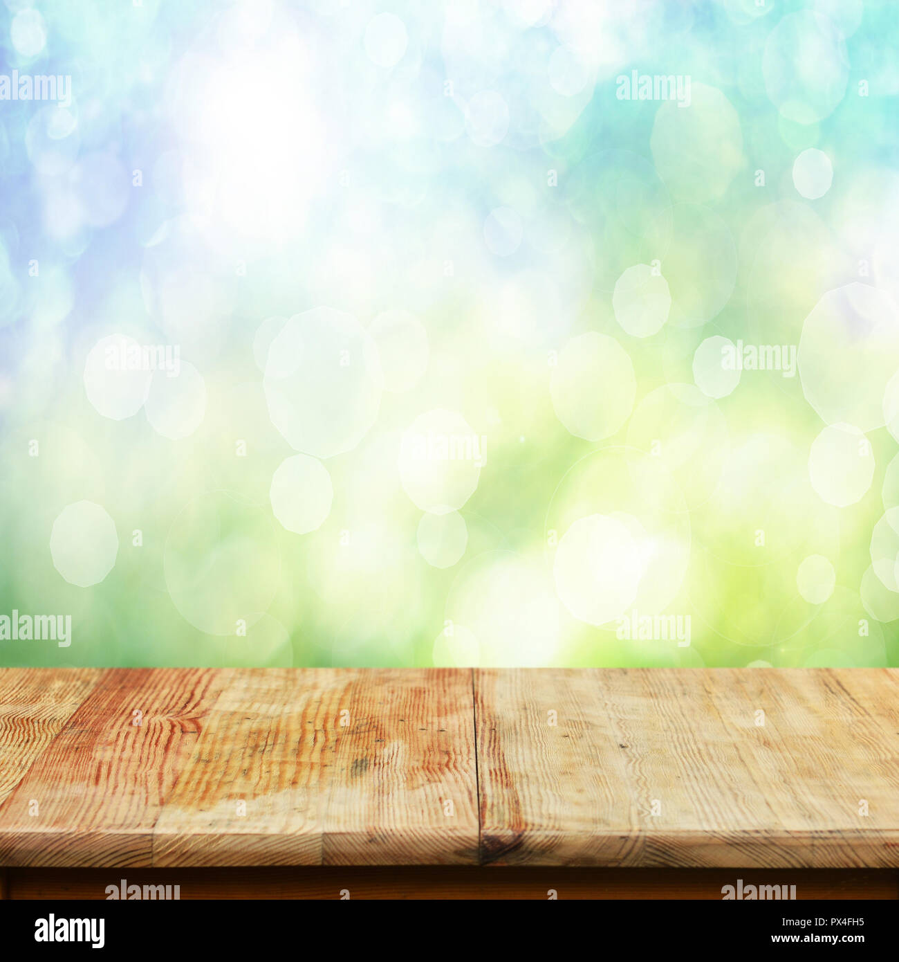 Empty table for display montages Stock Photo - Alamy