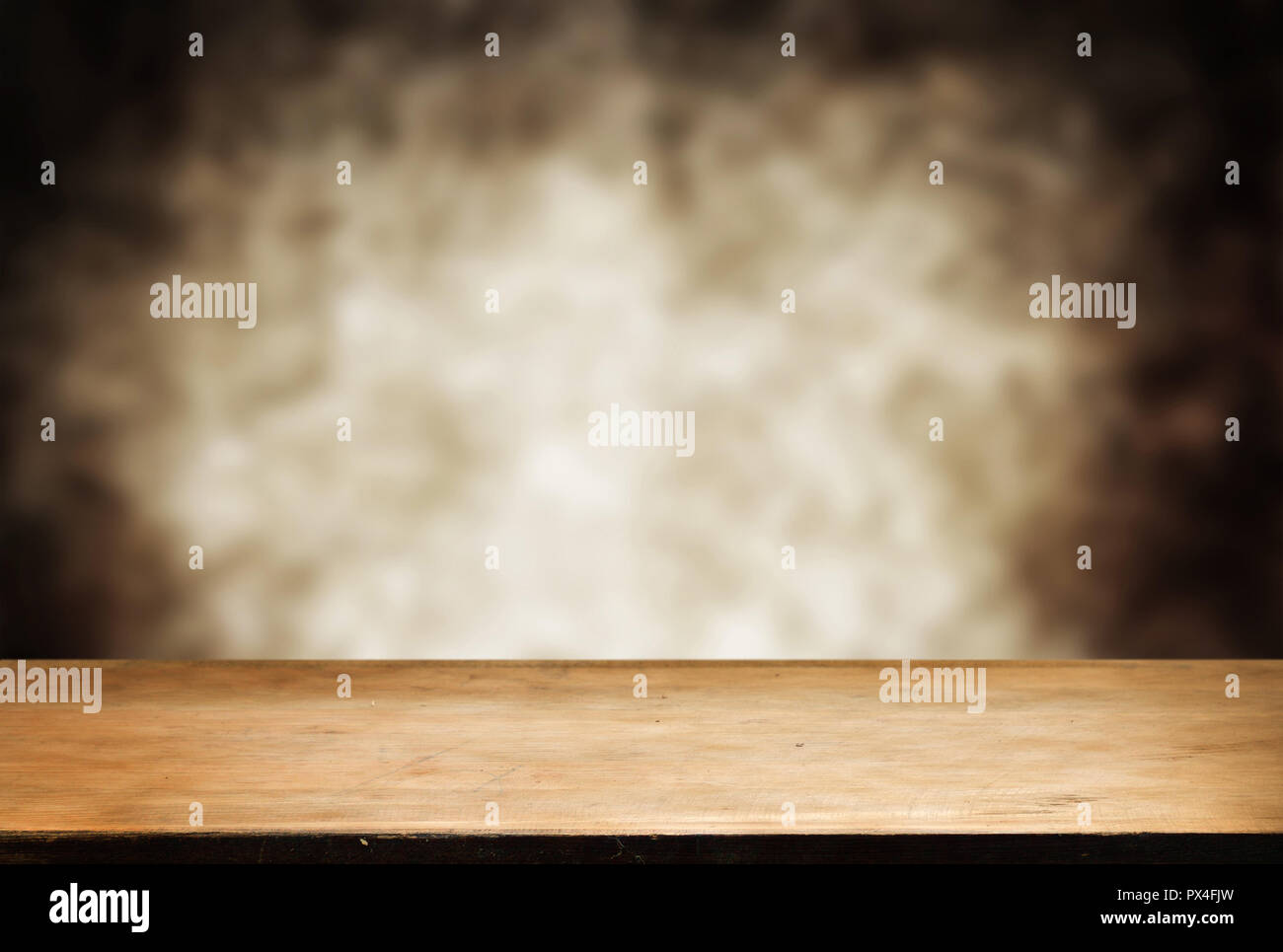 Empty table for display montages Stock Photo - Alamy