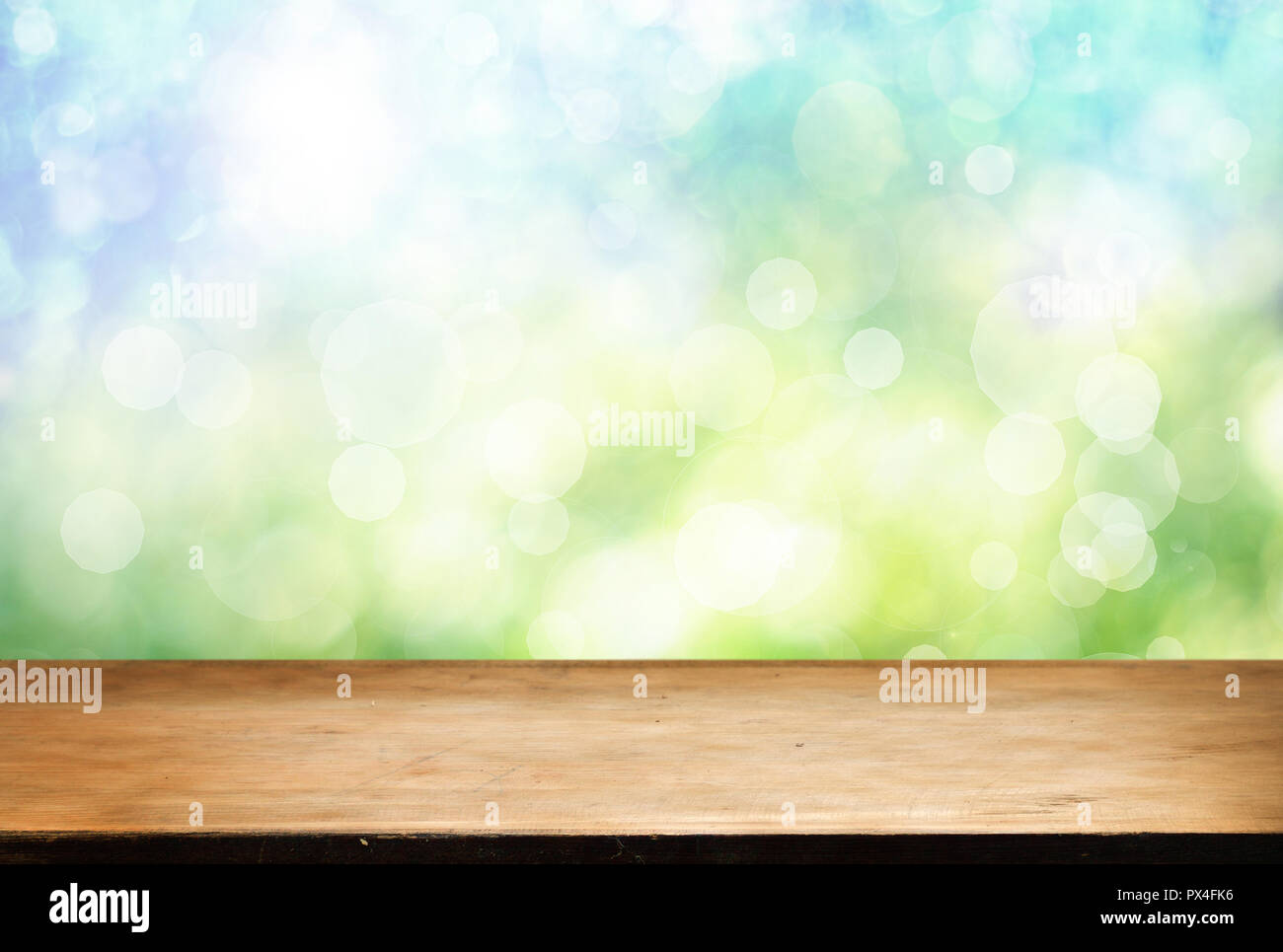 Empty table for display montages Stock Photo - Alamy