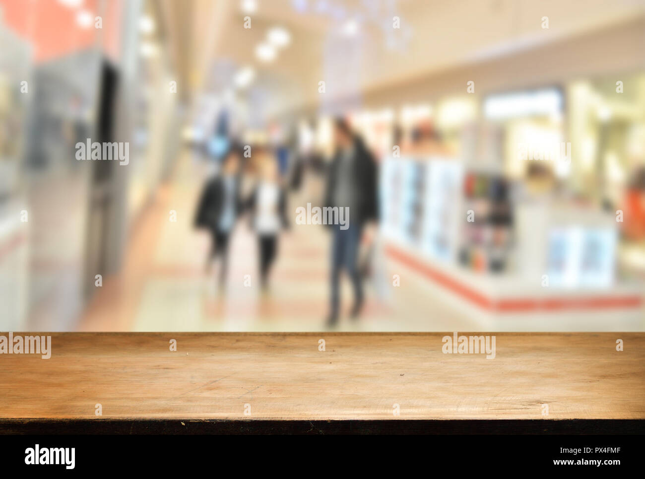 Empty table for display montages Stock Photo - Alamy