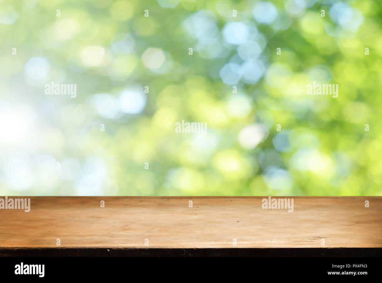 Empty table for display montages Stock Photo - Alamy