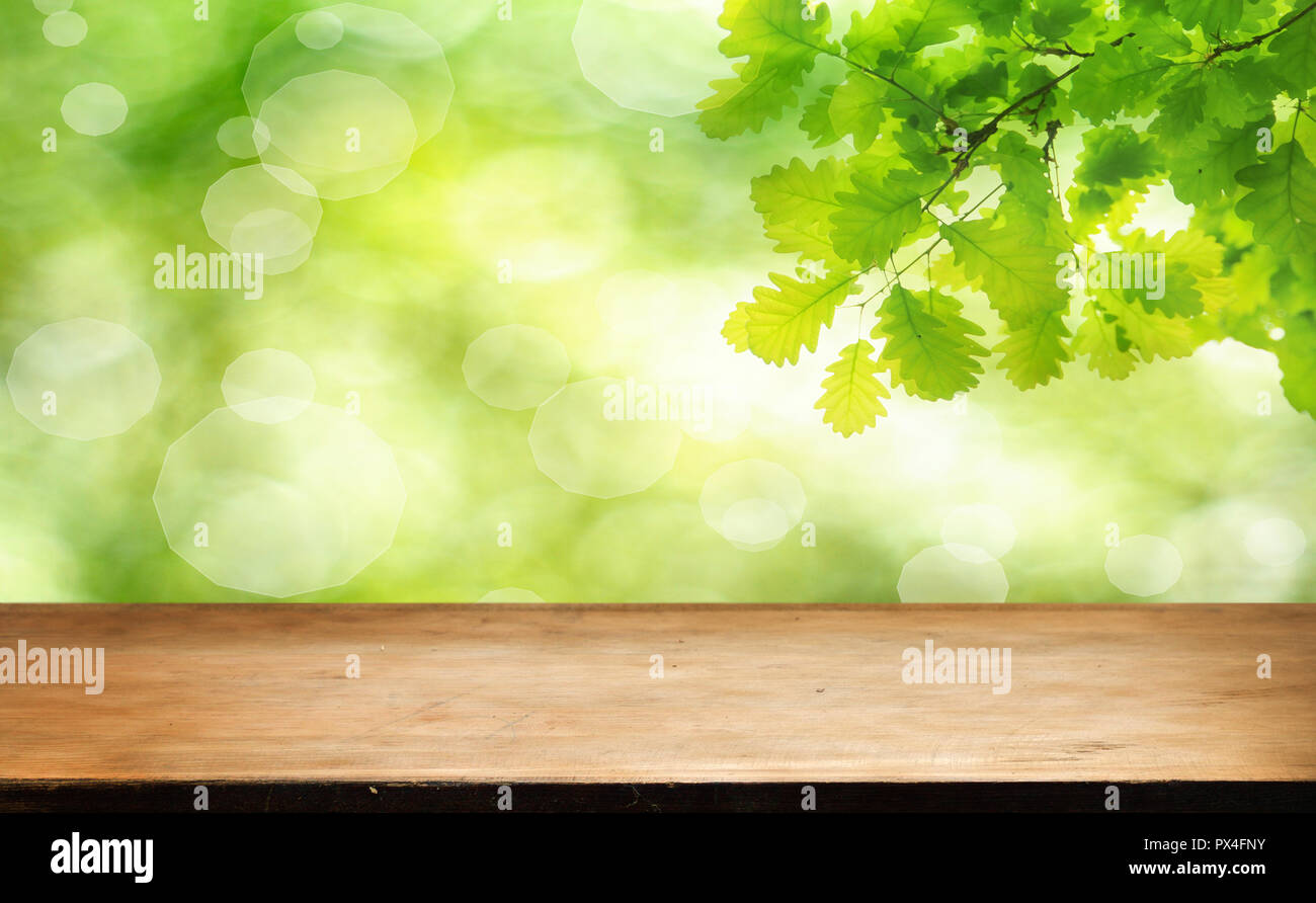 Empty table for display montages Stock Photo - Alamy