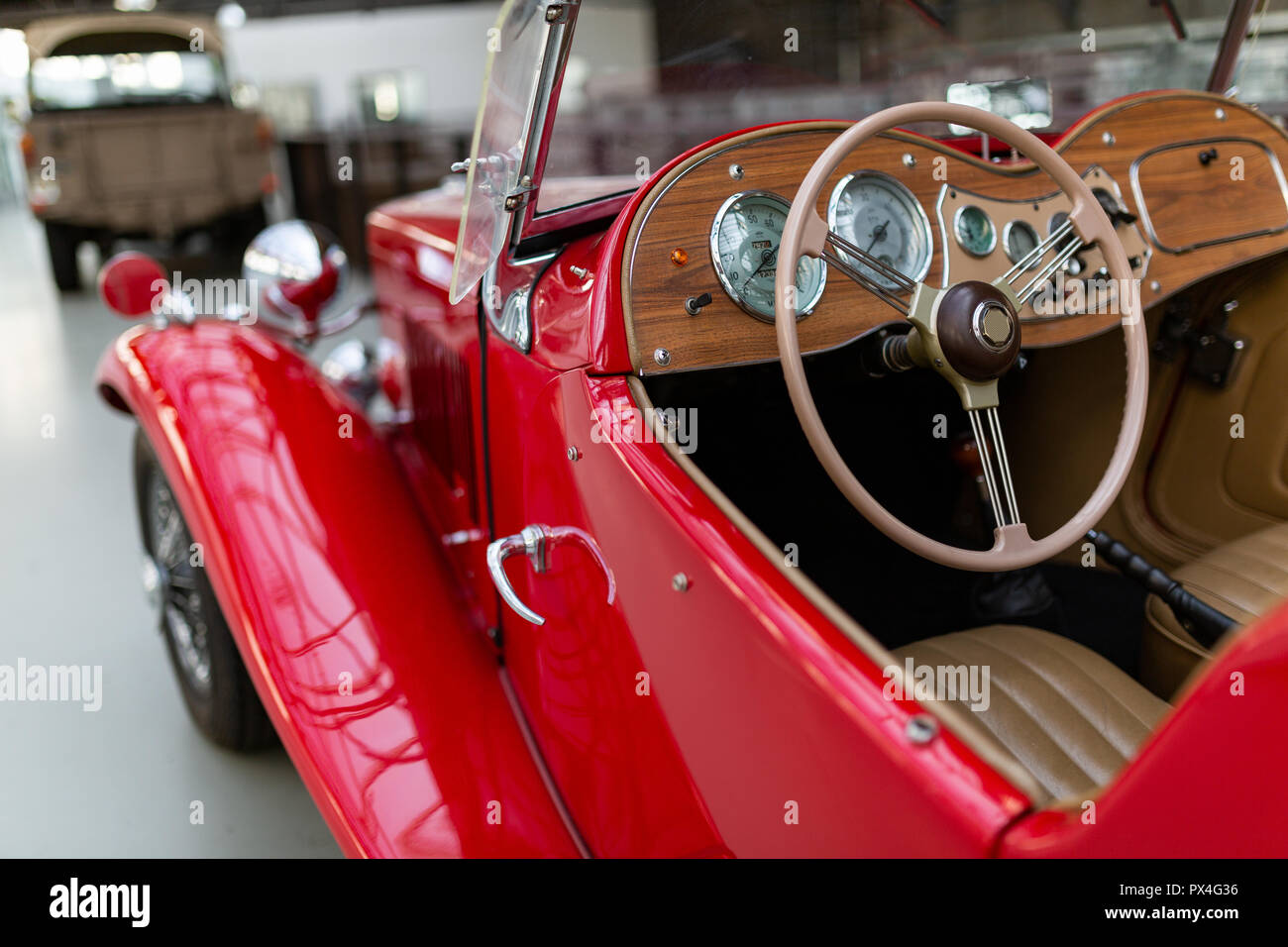 detail of a red car Stock Photo - Alamy