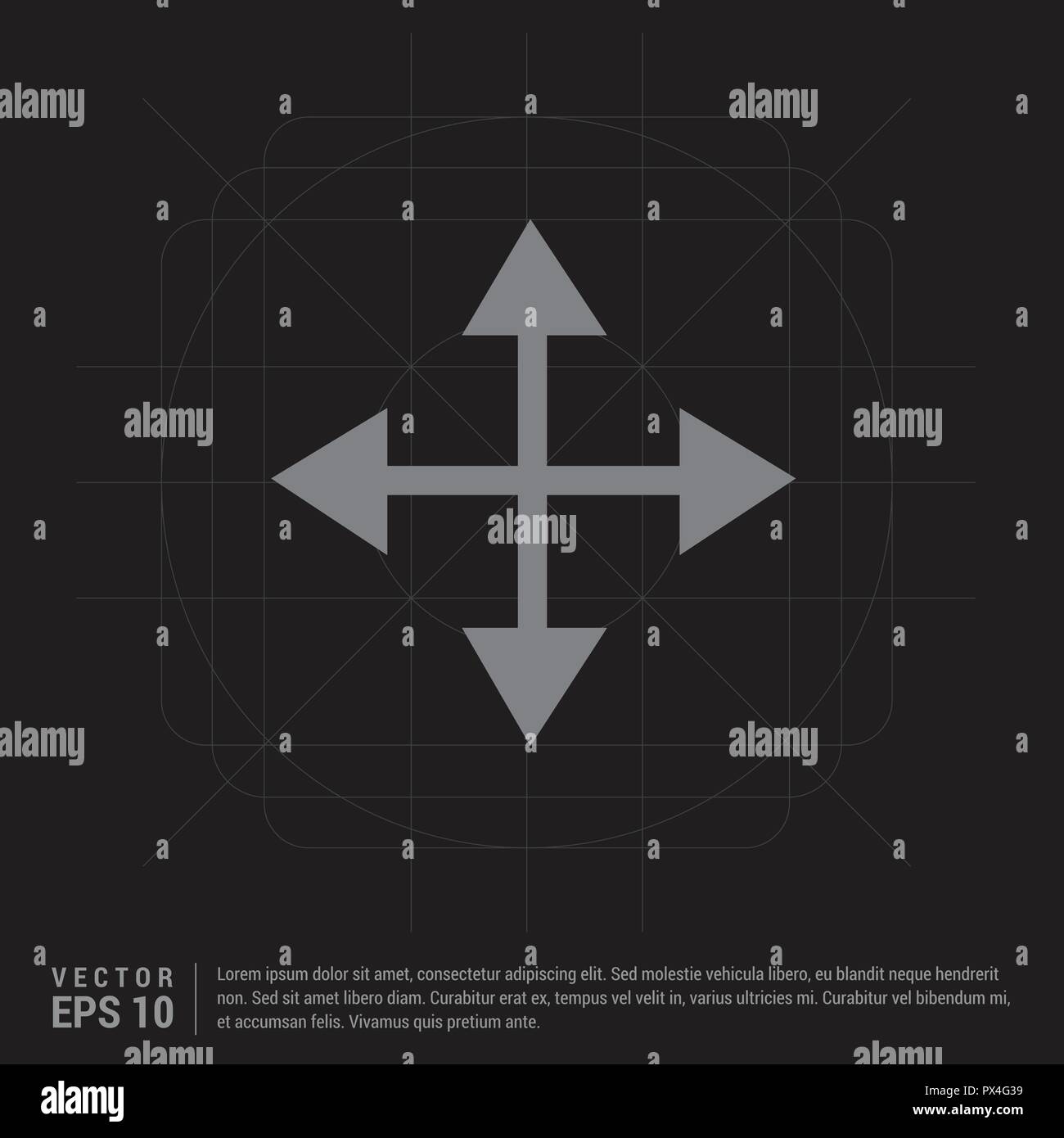 Four Side arrow Icon Stock Vector Image & Art - Alamy