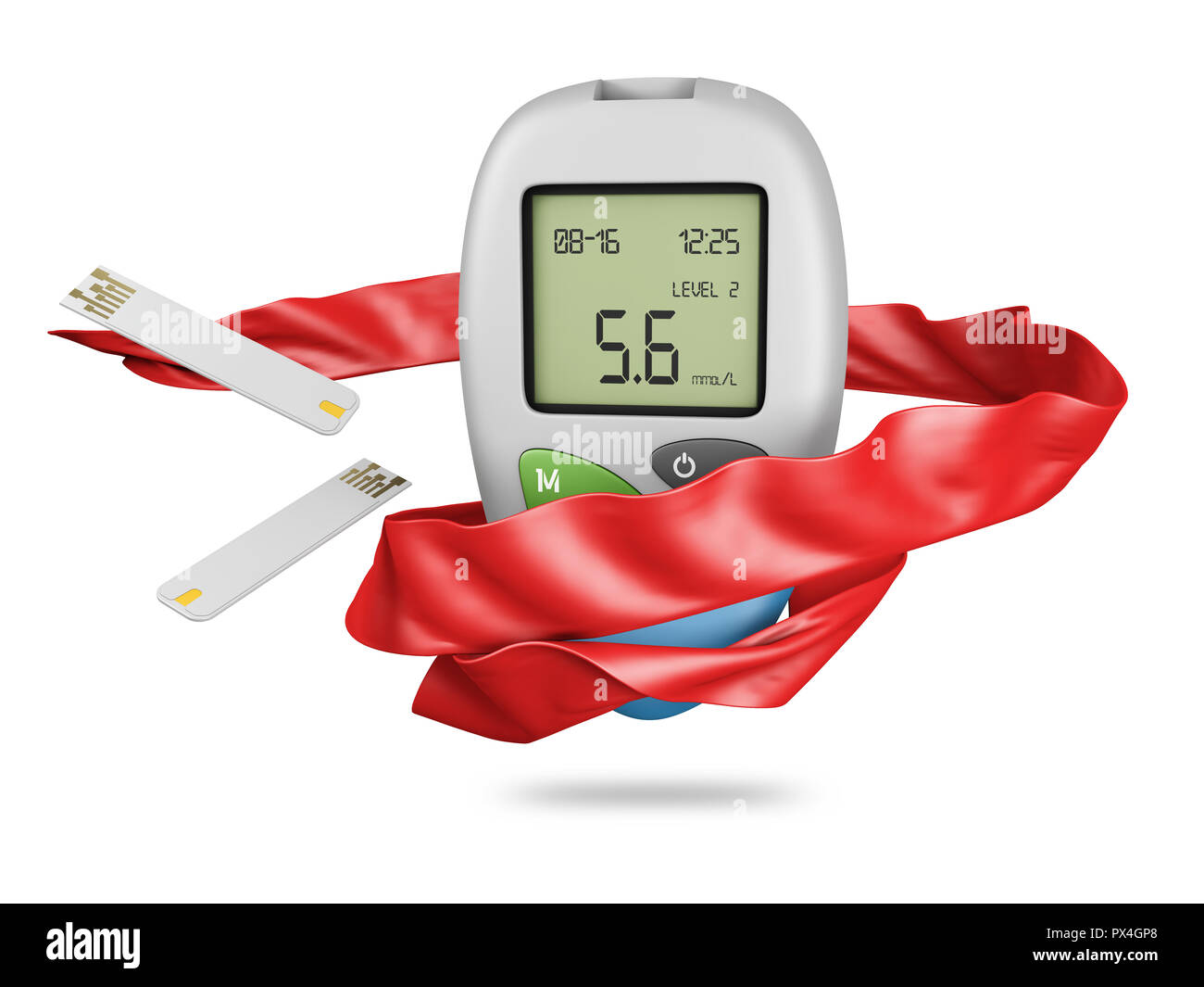 realistic blood glucose meter glucometer, diabetes blood glucose test ...