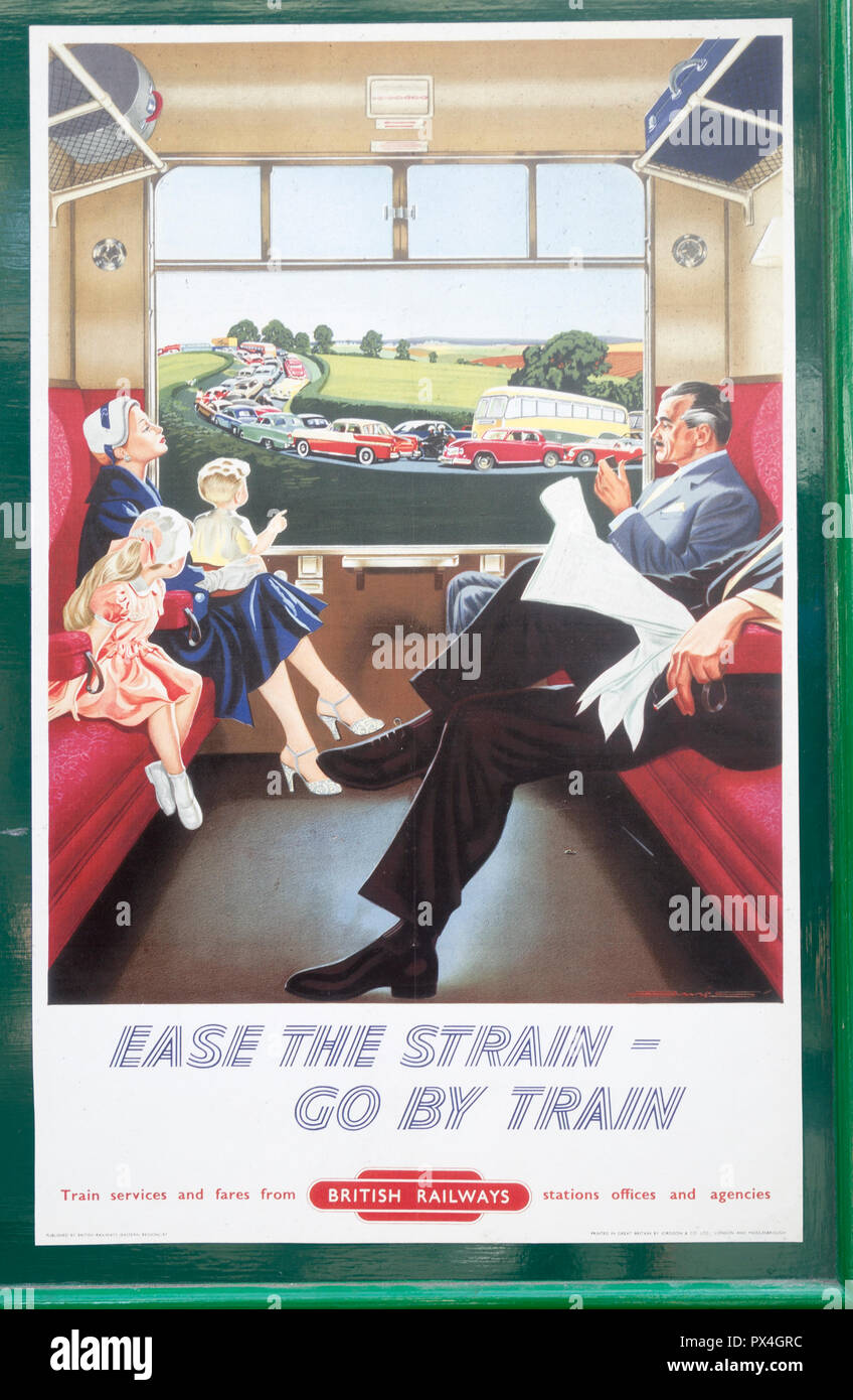 Vintage 1950s british rail see britain by train railway poster hi-res ...