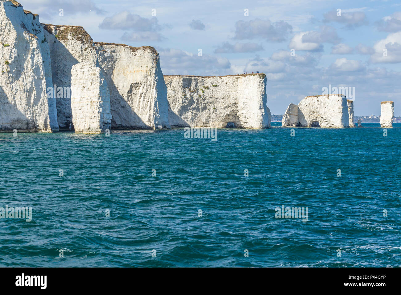 Old Harry chalk cliffs on Jurassic coast, Dorset Stock Photo - Alamy