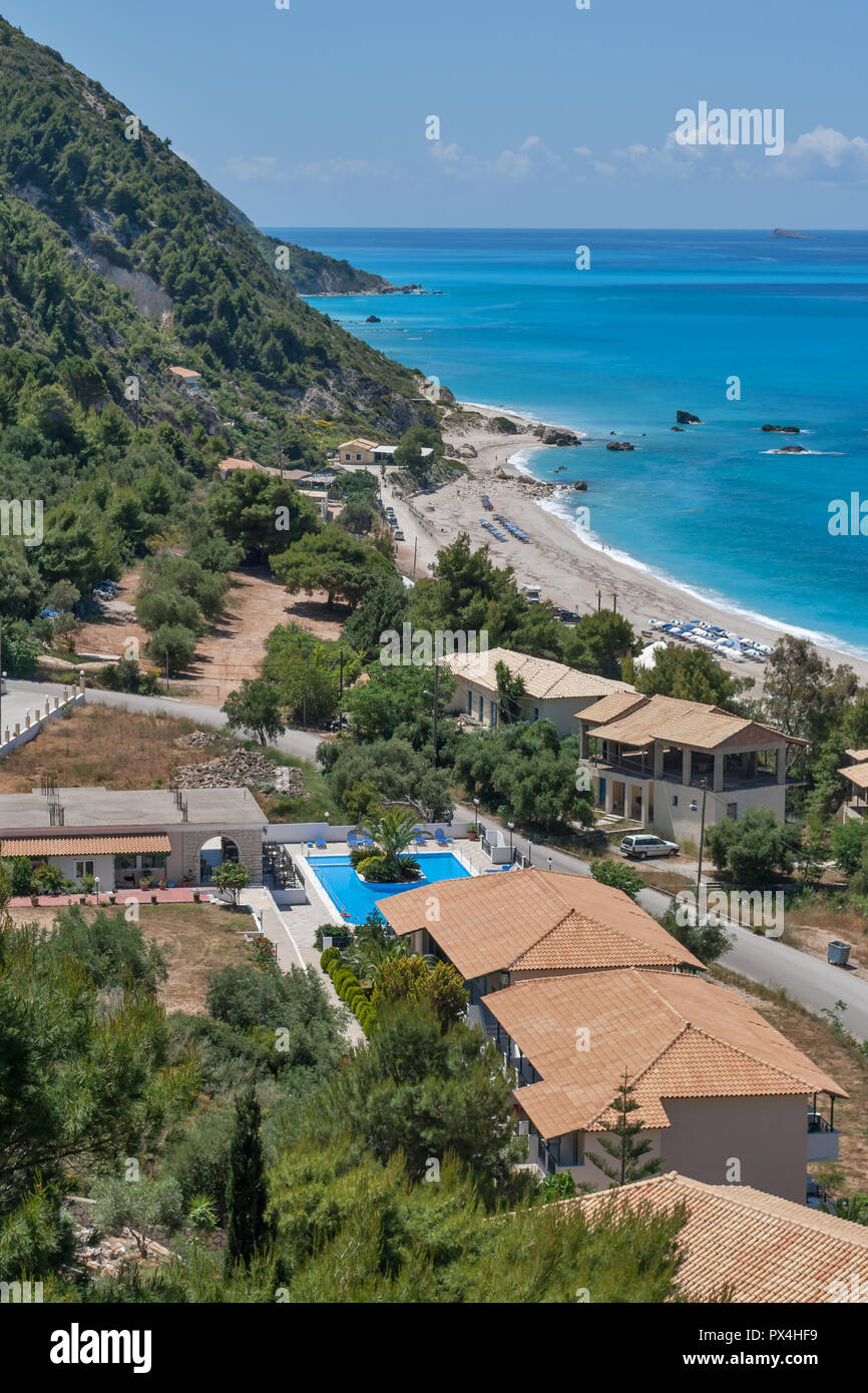 Kathisma beach at the island of Lefkada in Greece Stock Photo - Alamy