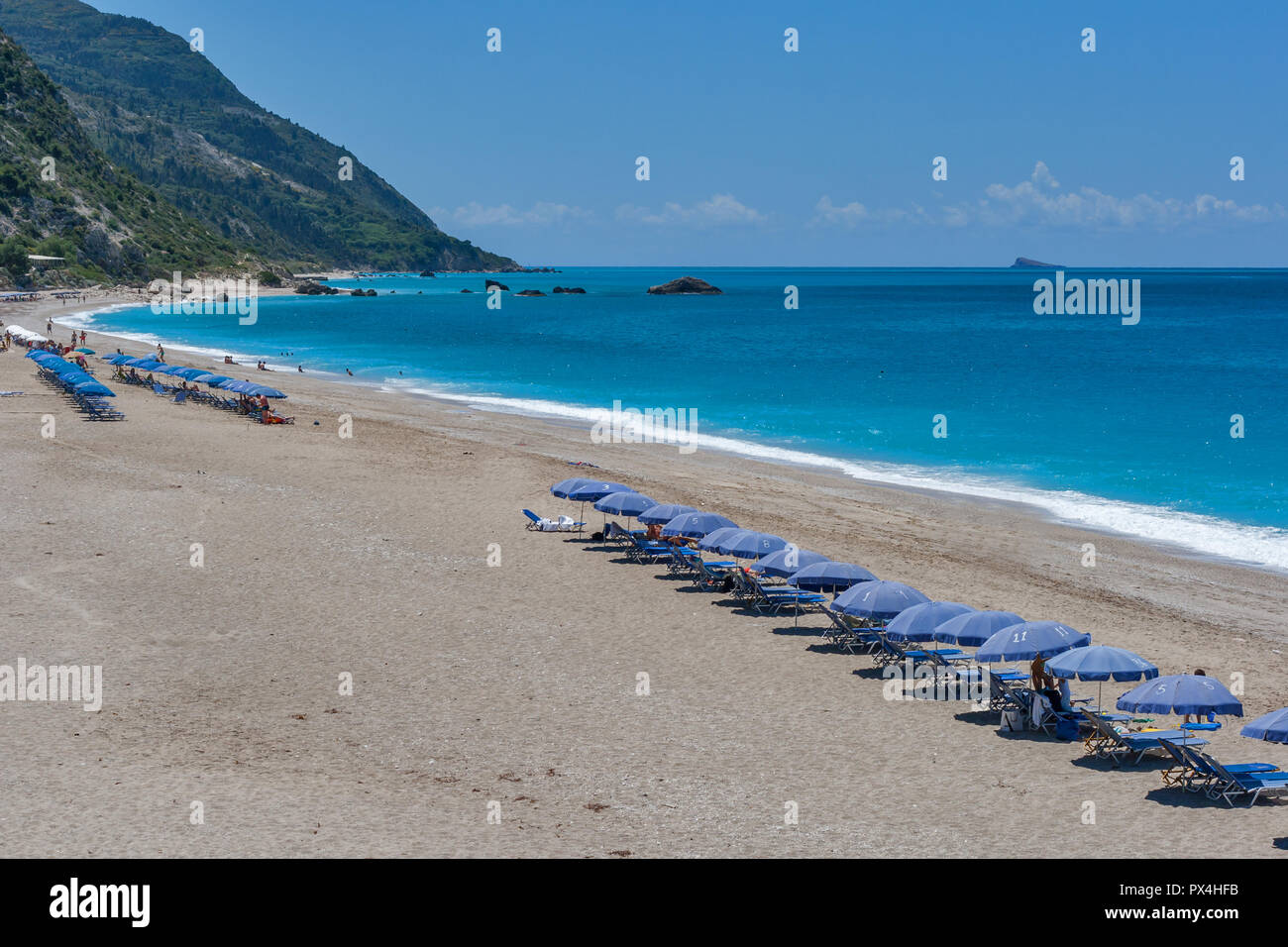 Kathisma beach at the island of Lefkada in Greece Stock Photo - Alamy