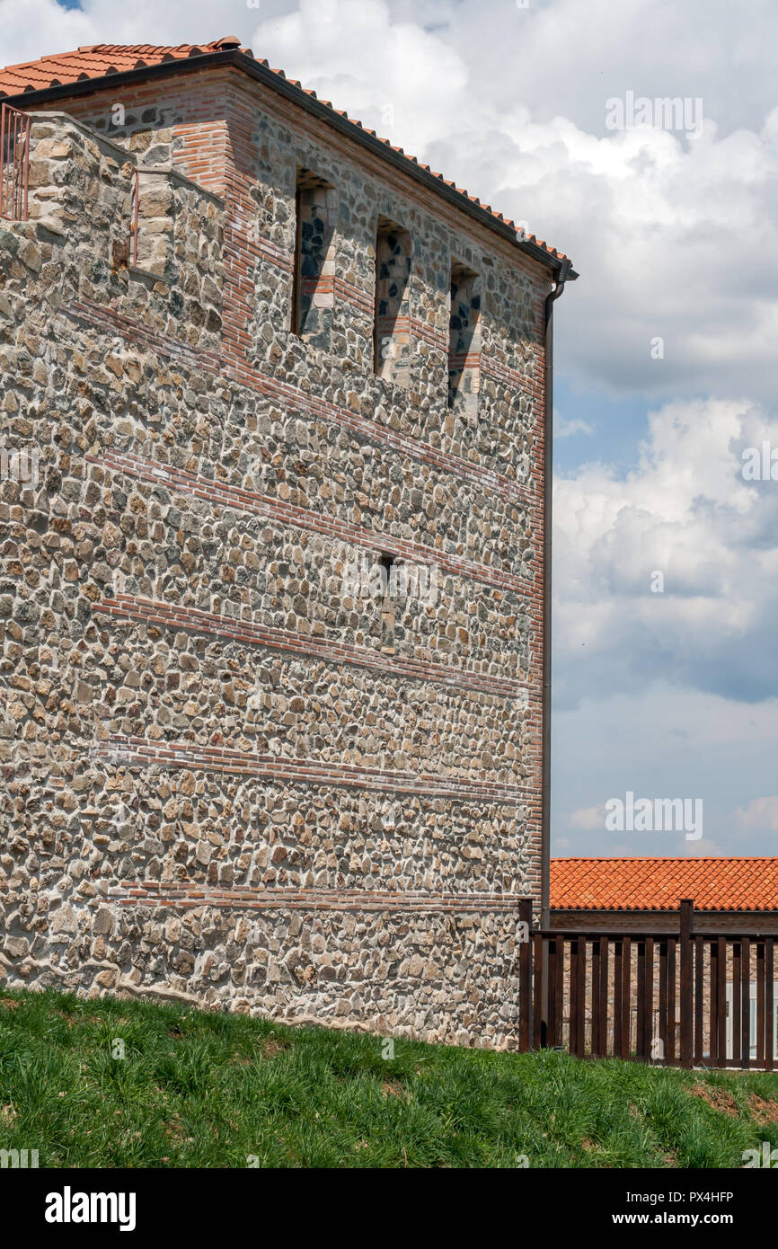 Wall of the Ancient fortress Tsari Mali grad, Sofia Province, Bulgaria ...