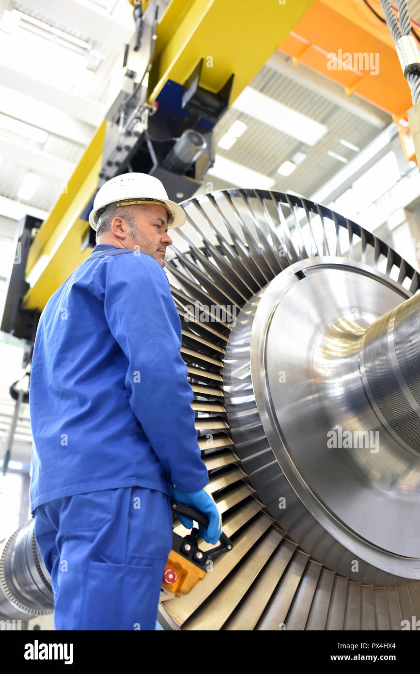 production and design of gas turbines in a modern industrial factory ...