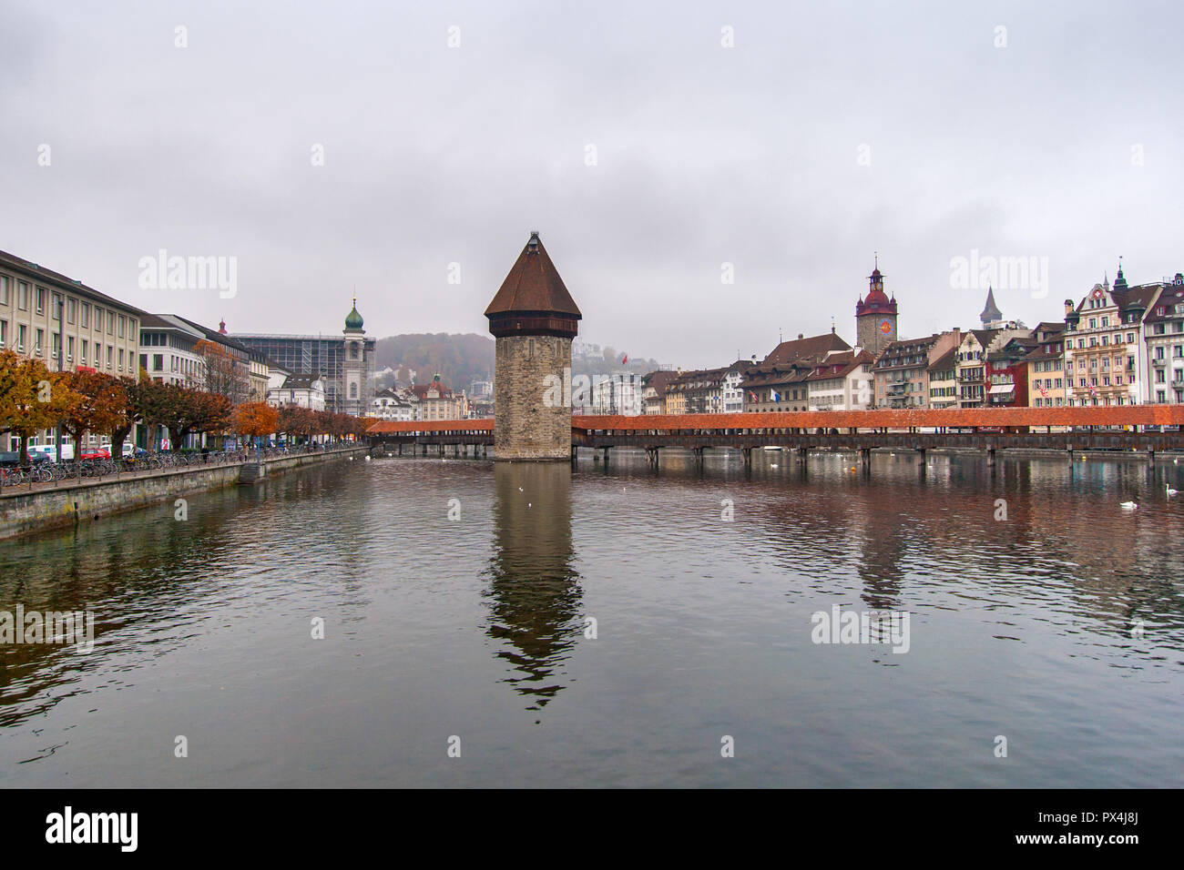 Chapel Bridge and Reuss River, Lucerne, Switzerland Stock Photo - Alamy