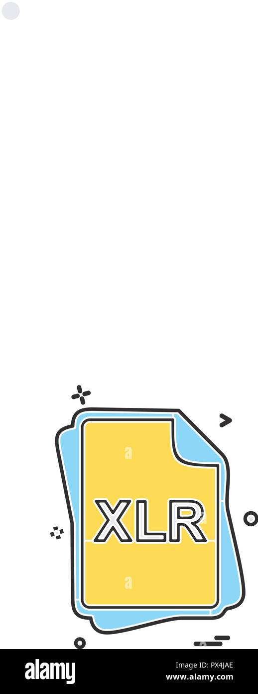 XLR file type icon design vector Stock Vector Image & Art - Alamy