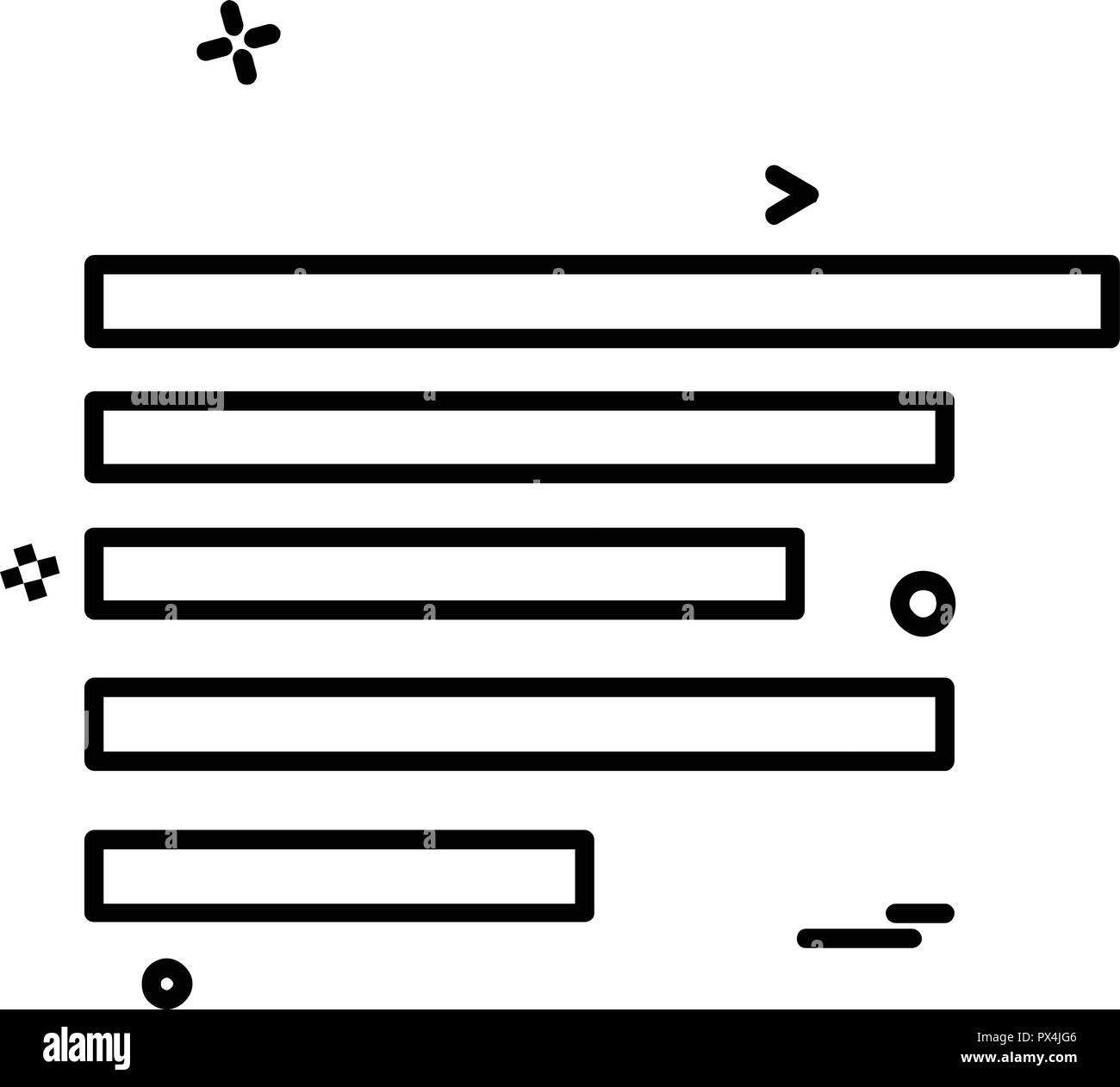 Text alignment icon design vector Stock Vector Image & Art - Alamy