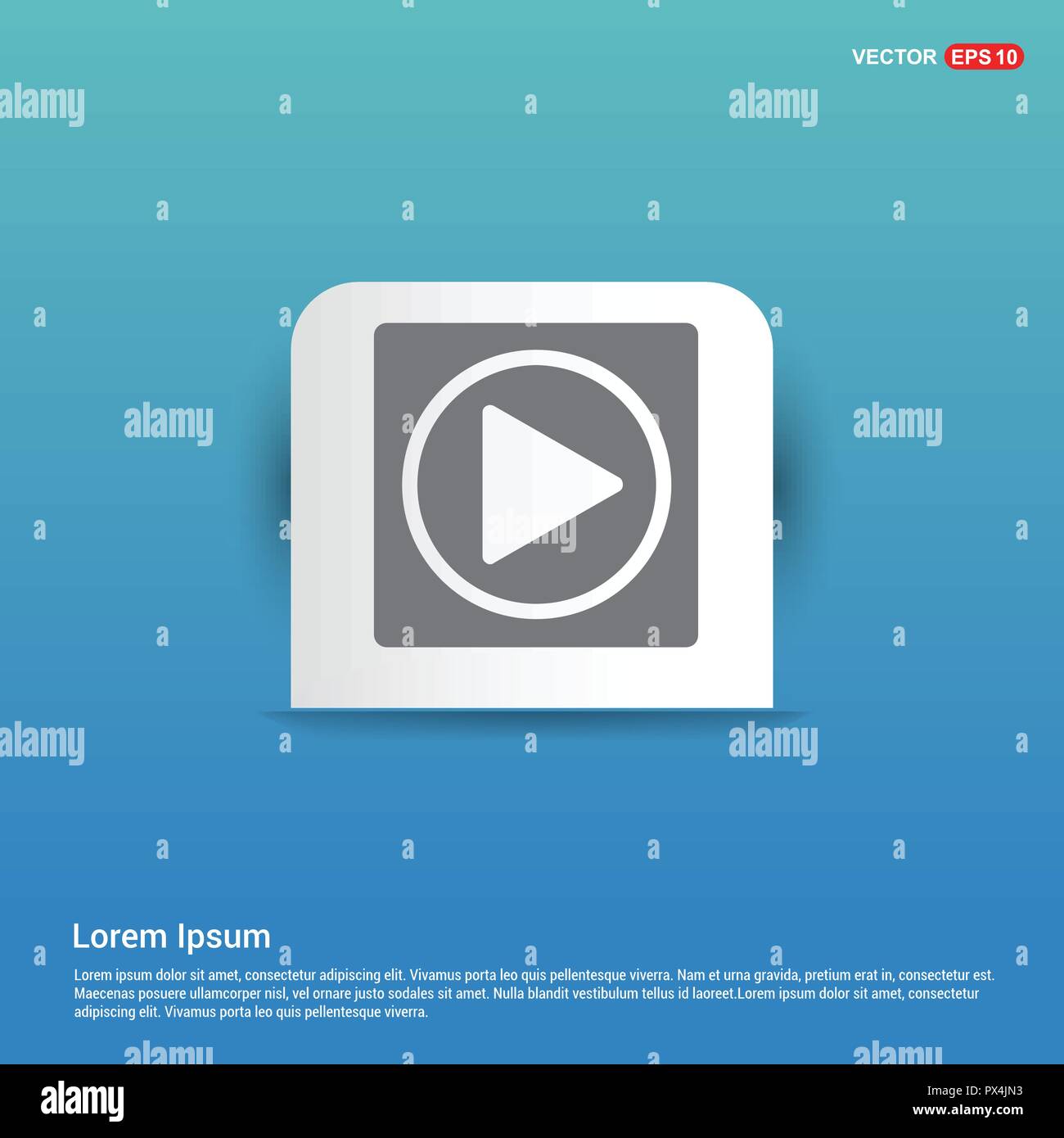 Play button icon - Blue Sticker button Stock Vector Image & Art - Alamy