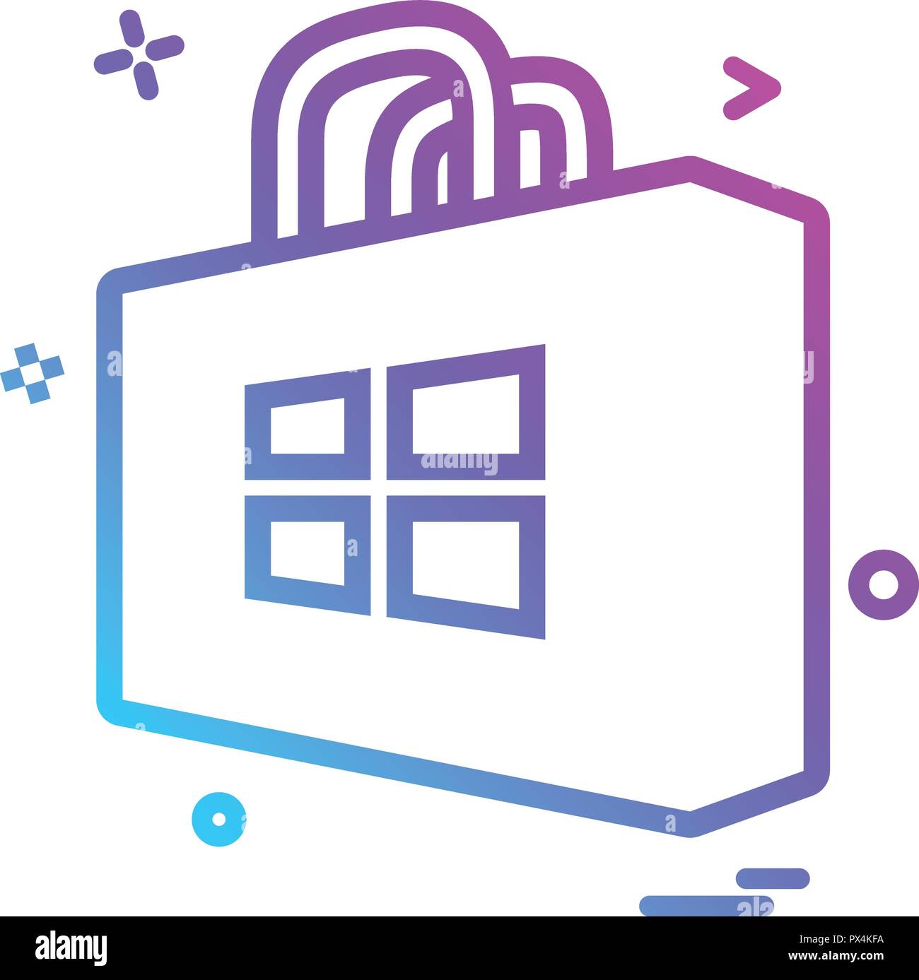 Windows store icon design vector Stock Vector Image & Art - Alamy