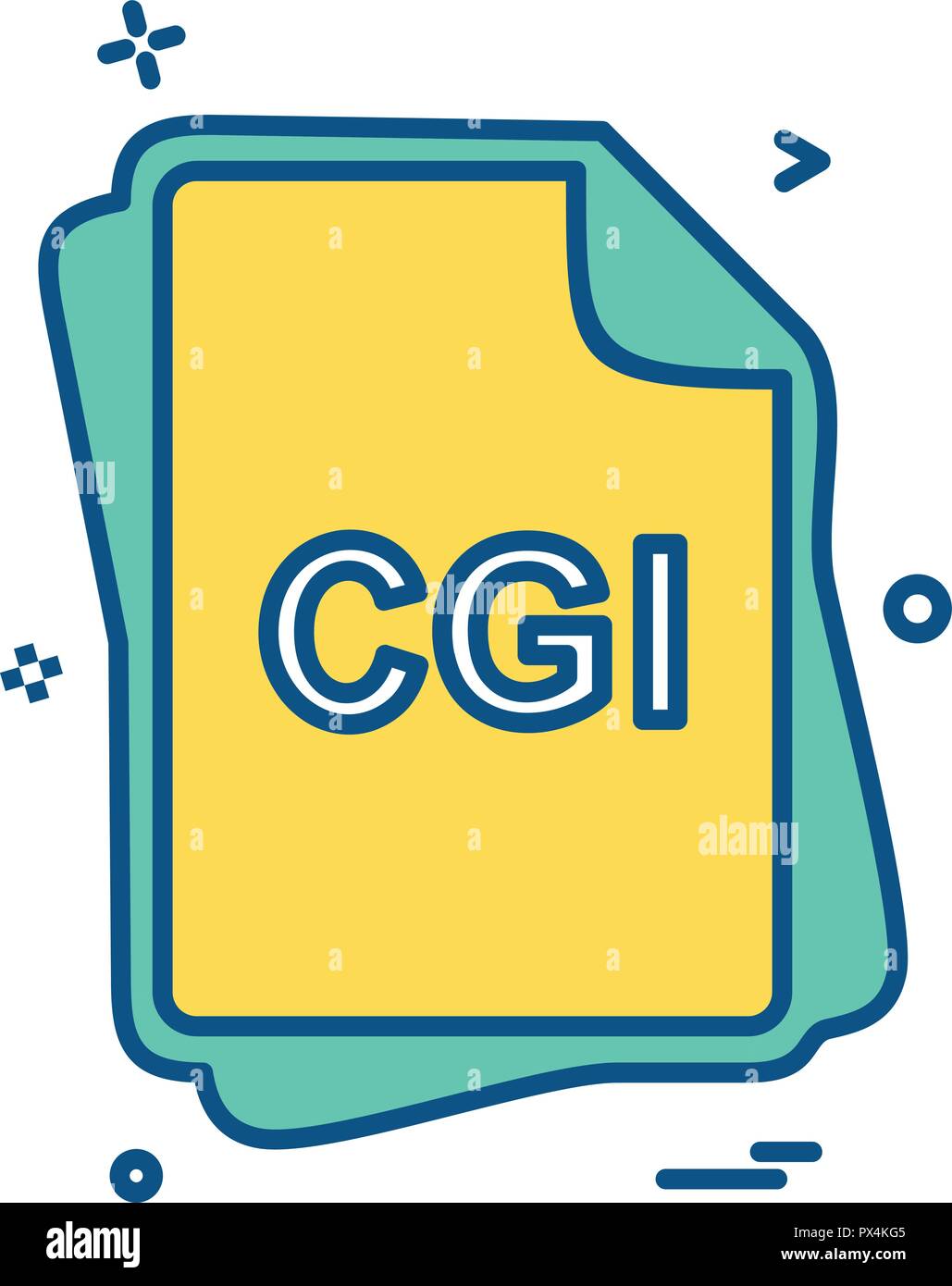 CGI file type icon design vector Stock Vector Image & Art - Alamy