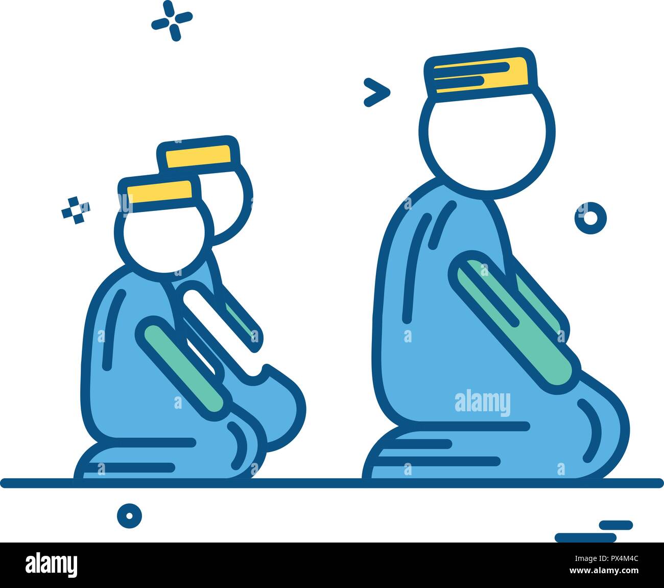 Muslim prayer icon design vector Stock Vector Image & Art - Alamy