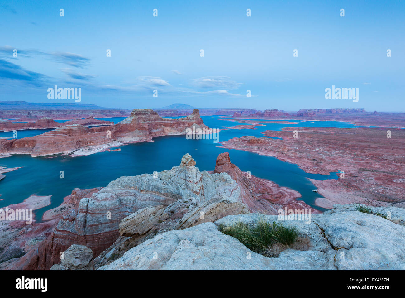 Alstrom Point, AZ, USA. View of Gunsight Bay from towering overlook at ...