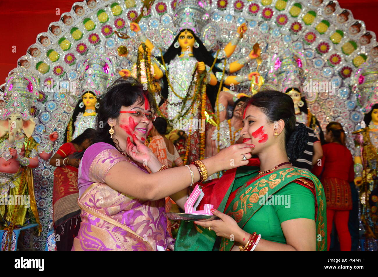 Durga Puja / Navratri in kolkata, India ends with the celebration of ...