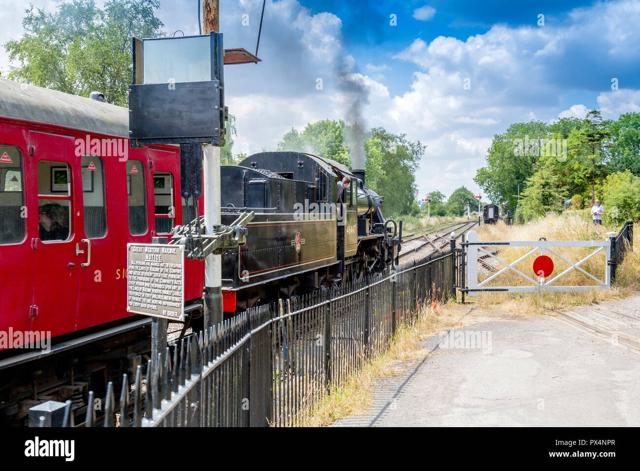 Steam trains passing hi-res stock photography and images - Alamy