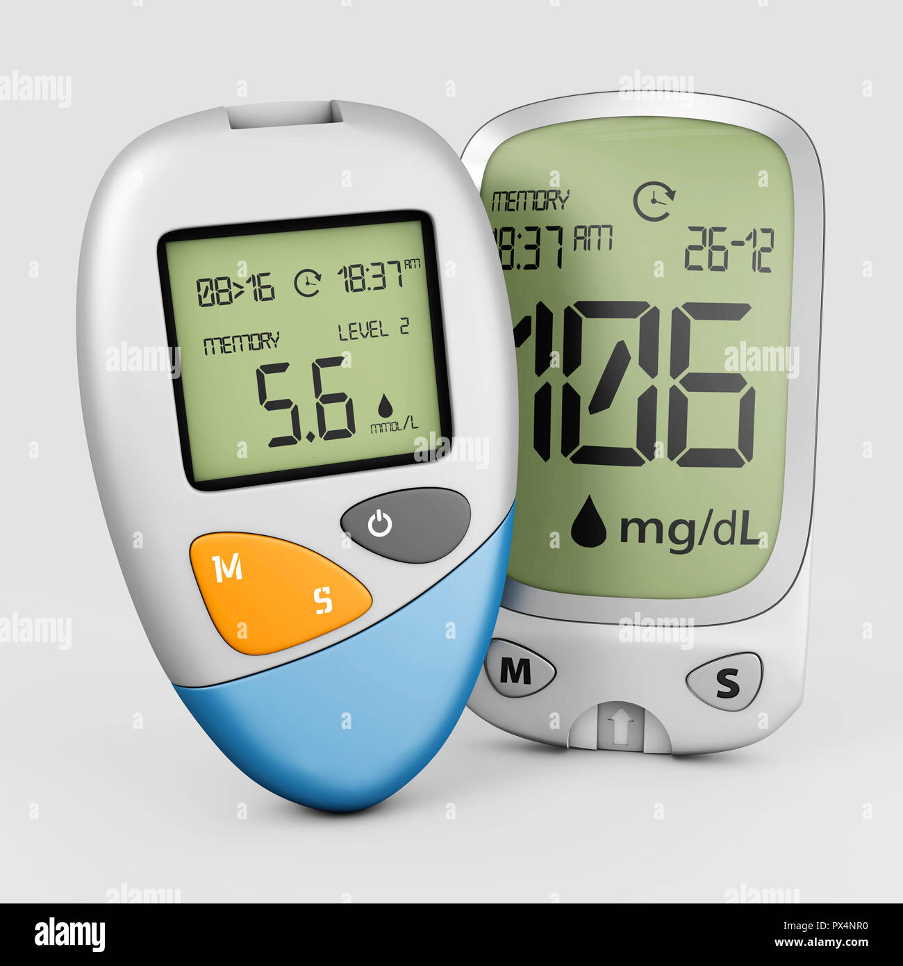 realistic blood glucose meter glucometer, diabetes blood glucose test ...
