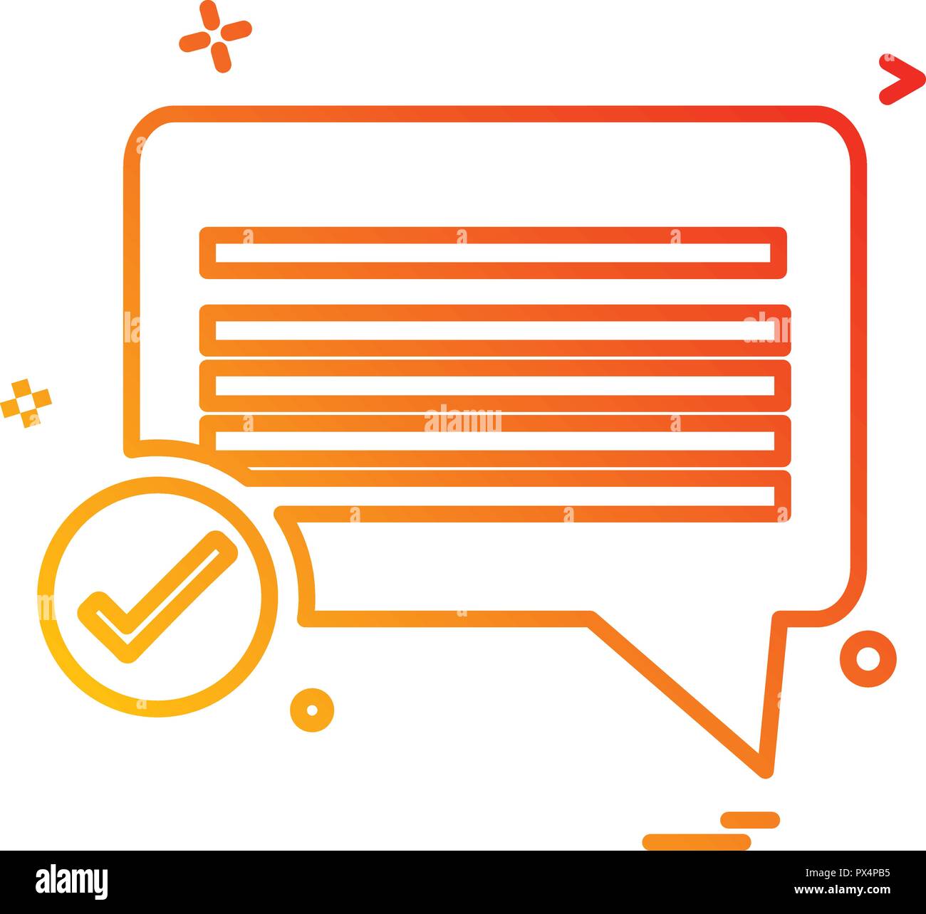 Message icon design vector Stock Vector Image & Art - Alamy