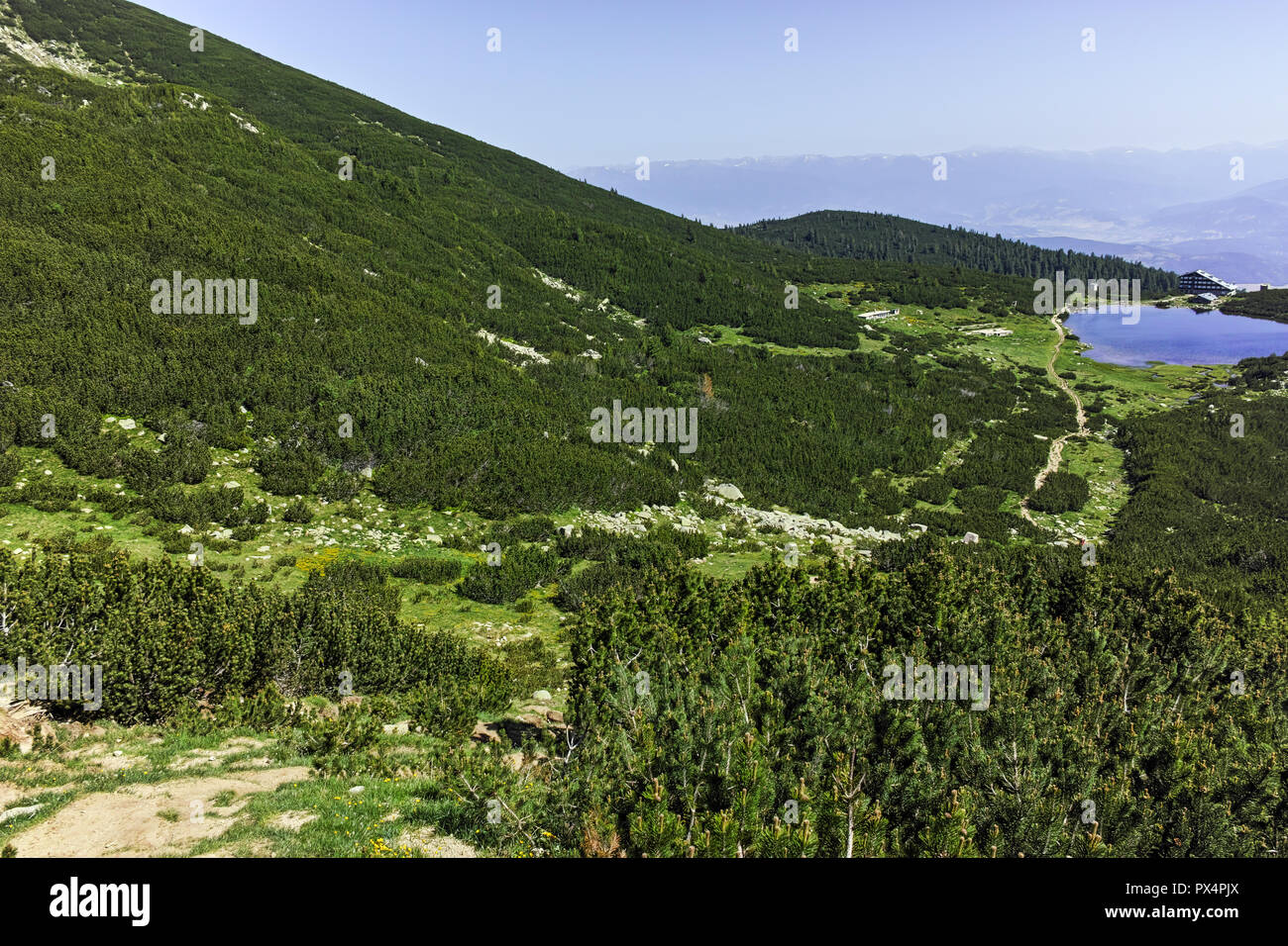 Panorama around Bezbog lake, Pirin Mountain, Bulgaria Stock Photo - Alamy