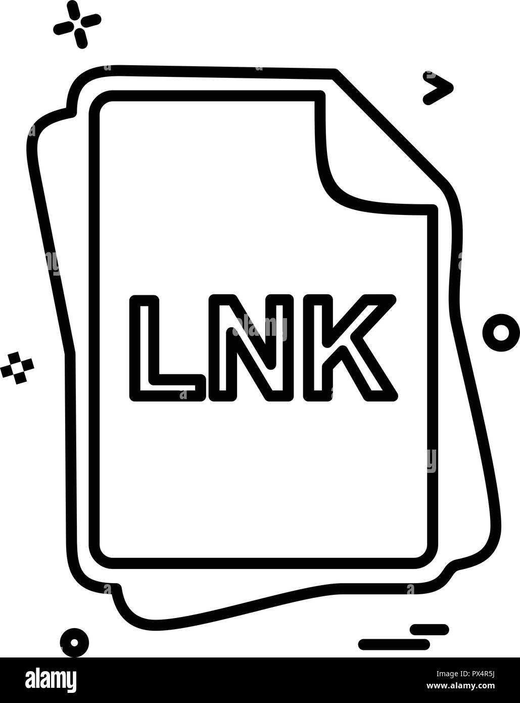 LNK file type icon design vector Stock Vector Image & Art - Alamy