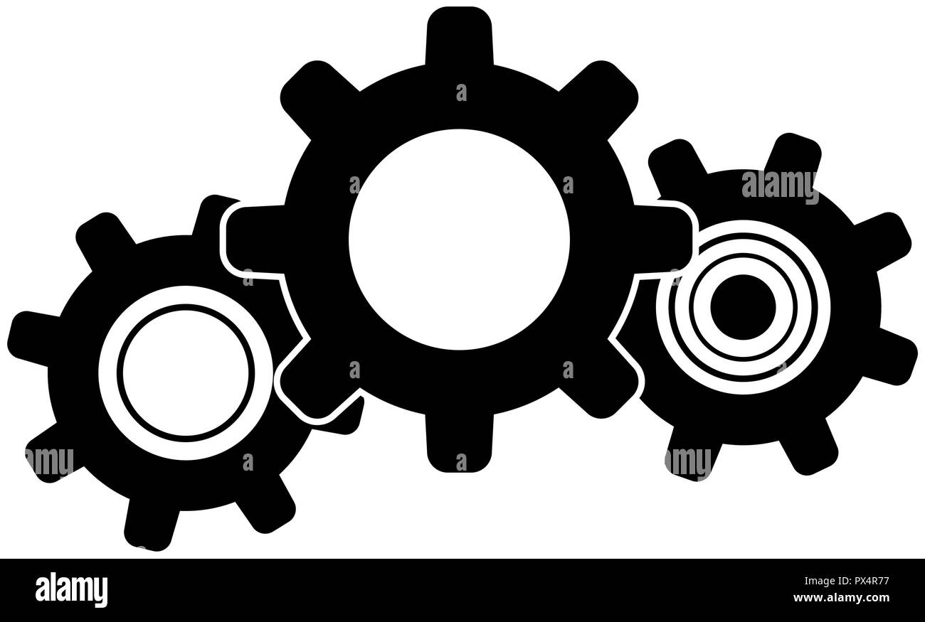 Gear system rotation Stock Vector Images - Alamy