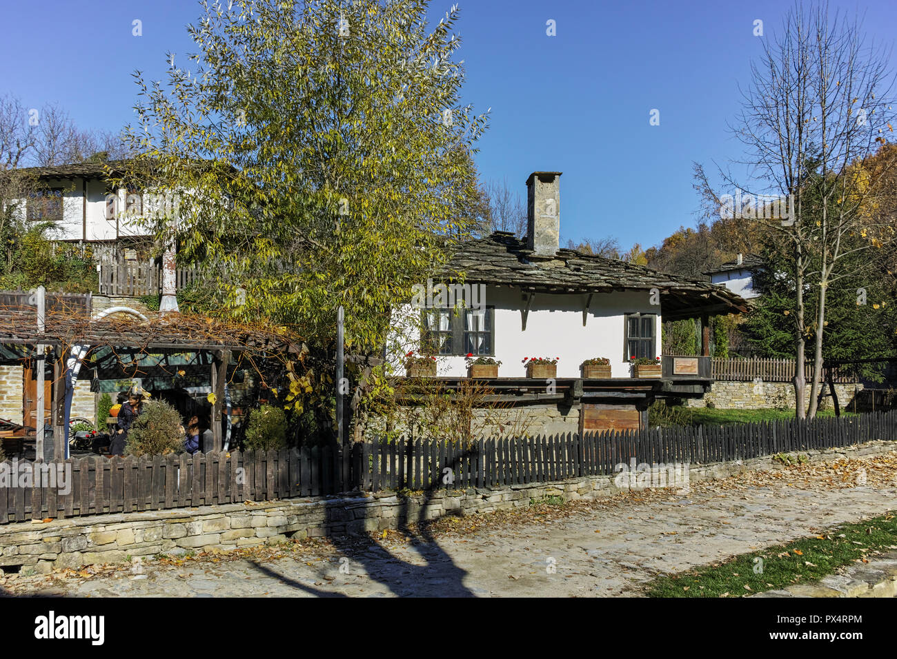 Autumn view of Architectural and historical reserve of village of ...
