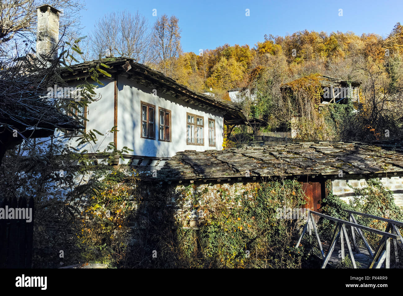 Autumn view of Architectural and historical reserve of village of ...