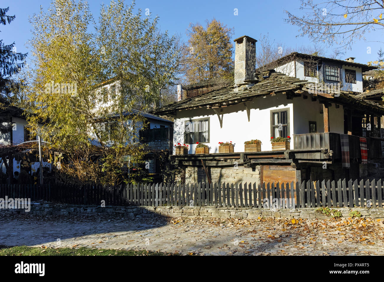 Autumn view of Architectural and historical reserve of village of ...