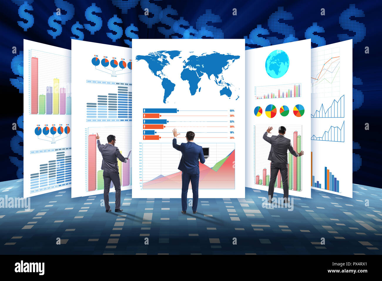 Concept of business charts and finance visualisation Stock Photo - Alamy