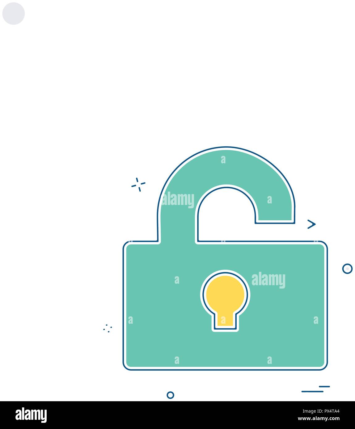 Lock icon design vector Stock Vector Image & Art - Alamy